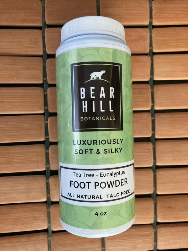 All Natural Foot Powder - Eucalyptus + Tea Tree - Bear Hill Botanicals